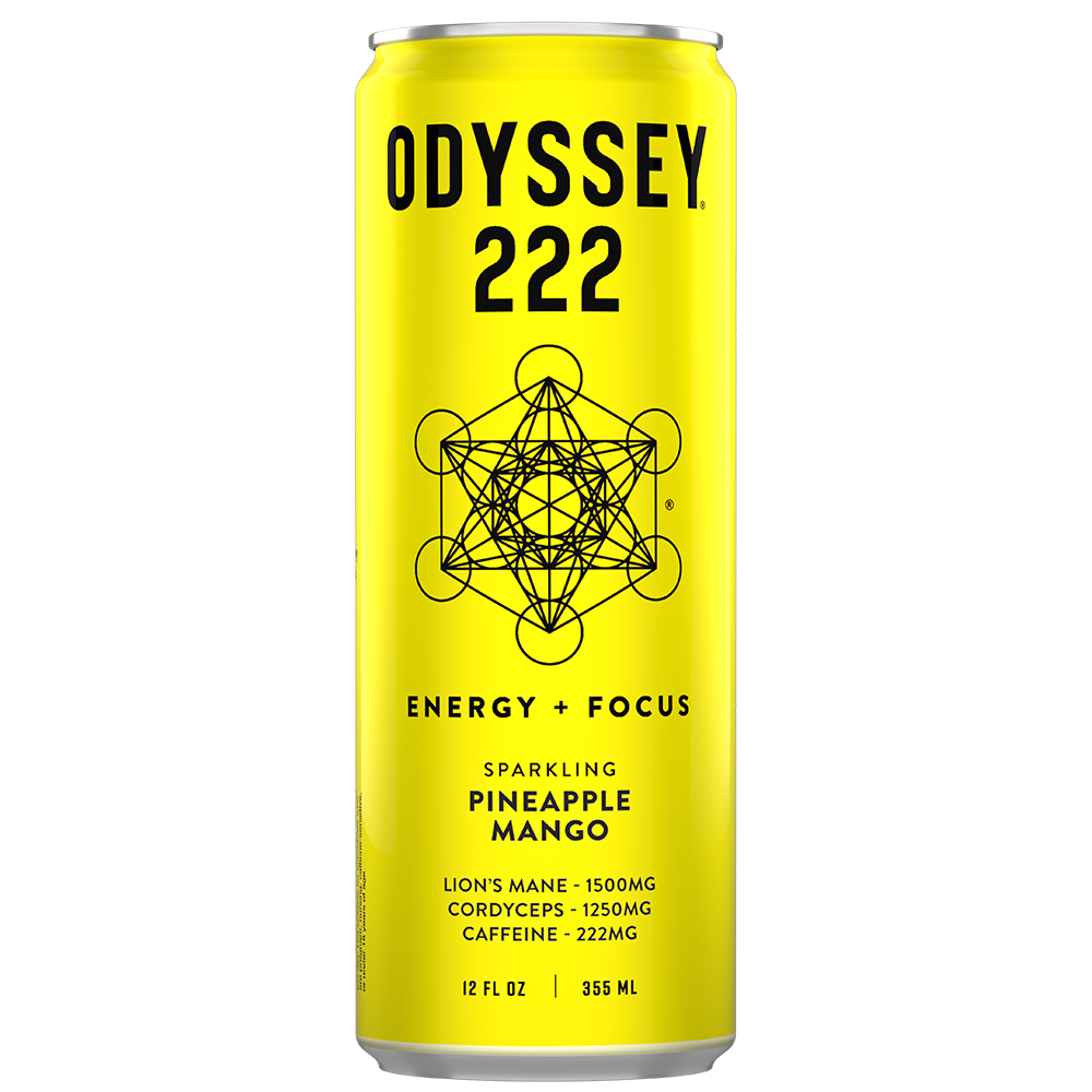 Pineapple Mango 222 Sparkling Energy Drink - 222mg Caffeine - 12 Pack – OdysseyElixir